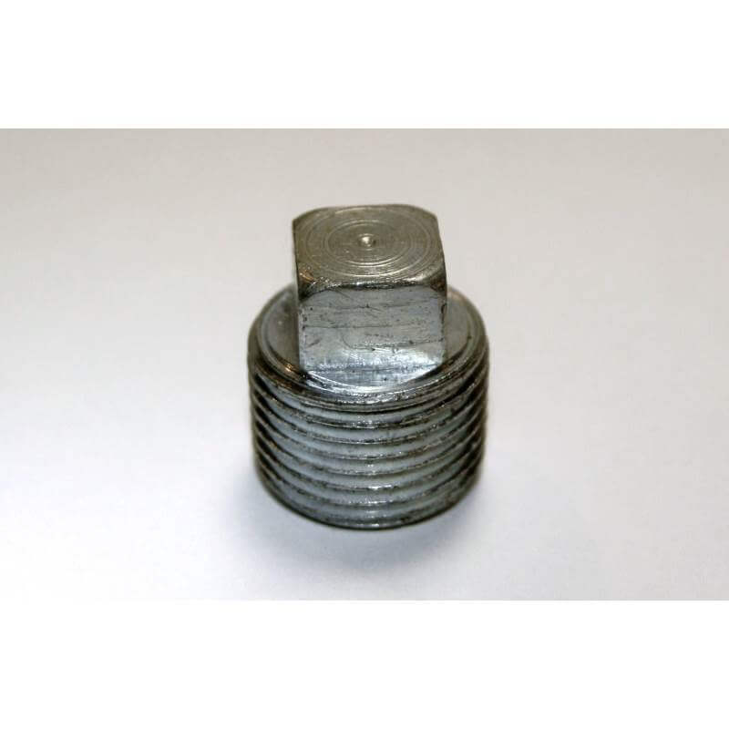 HOLLOW PLUG WITH SQUARE MALE (GALVANIZED) 1/4" - GVZ Glasshouses